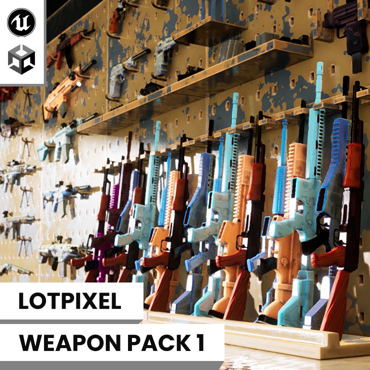 Stylized Weapons 3D Model Pack - LotPixel