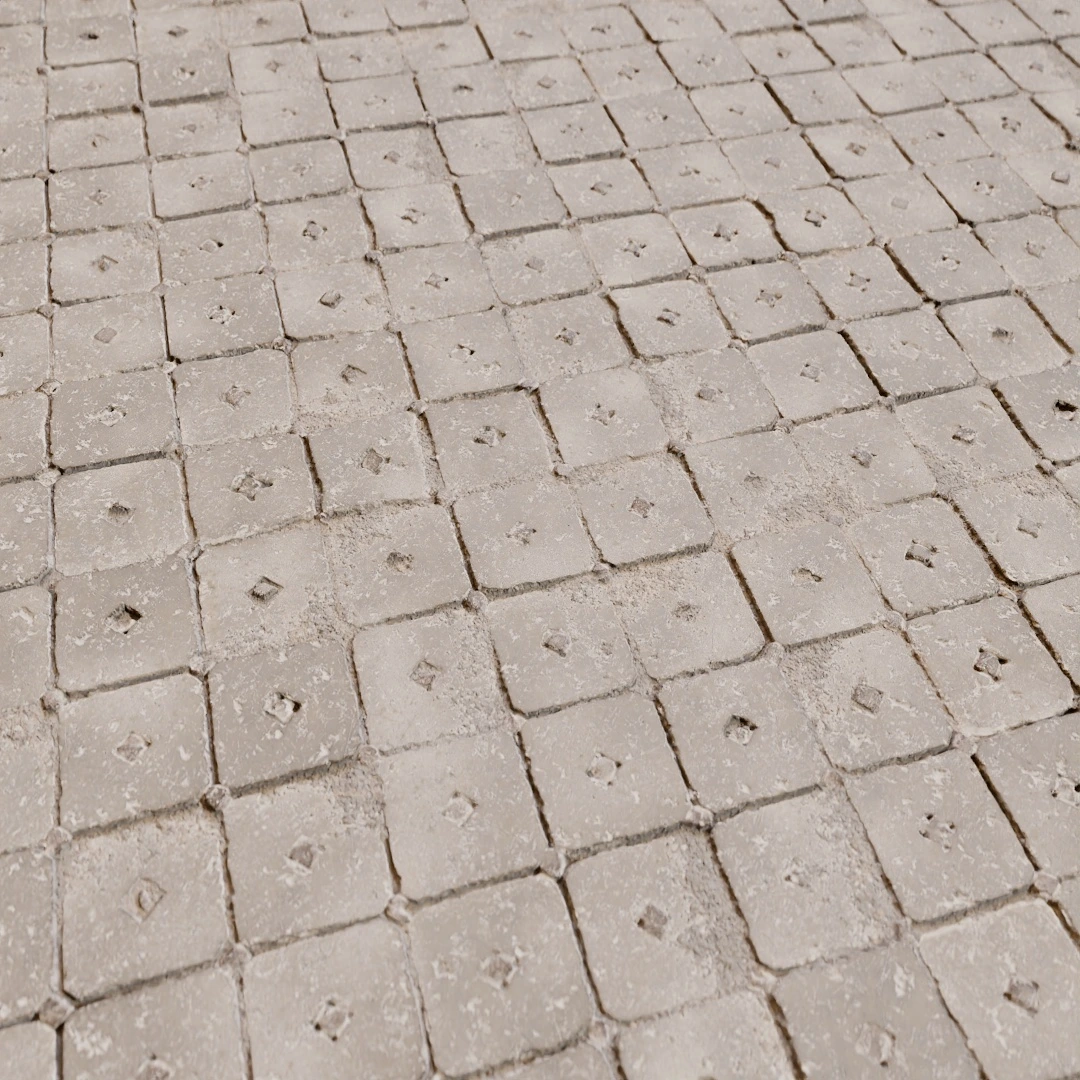 Aged Geometric Tile Texture 3834 - LotPixel