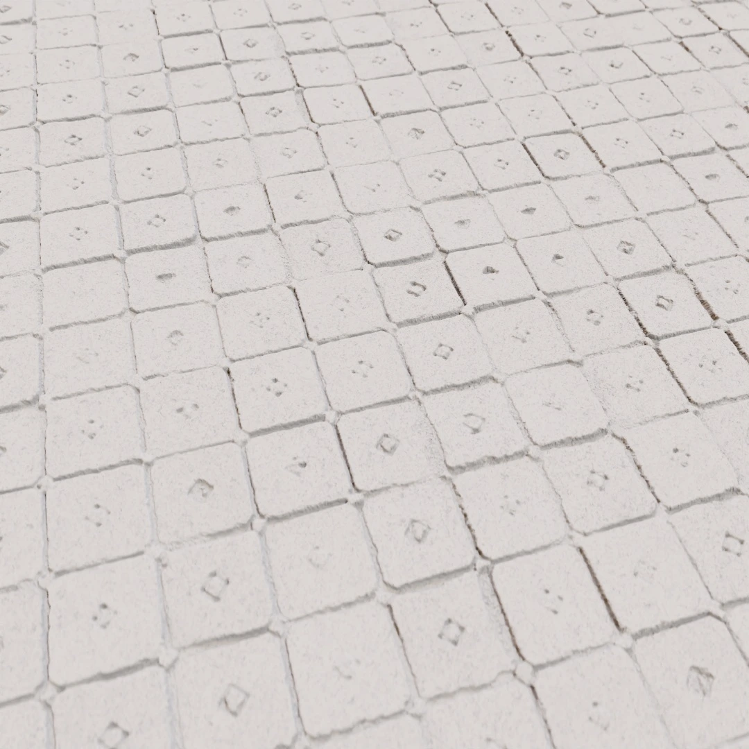 Aged Geometric Tile Texture 3836 - LotPixel