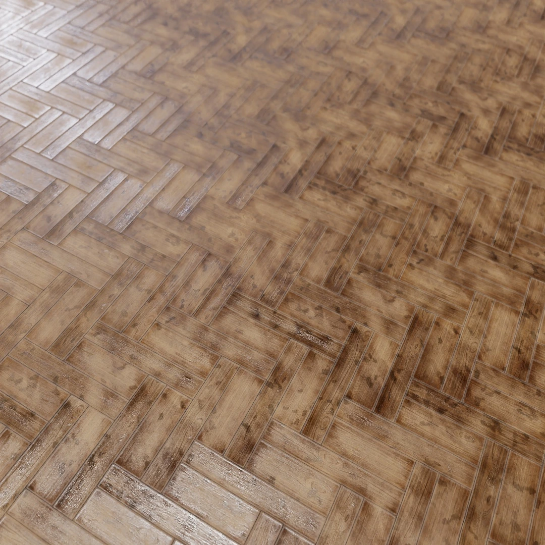Aged Patina Oak Herringbone Parquet Texture 3395 - LotPixel