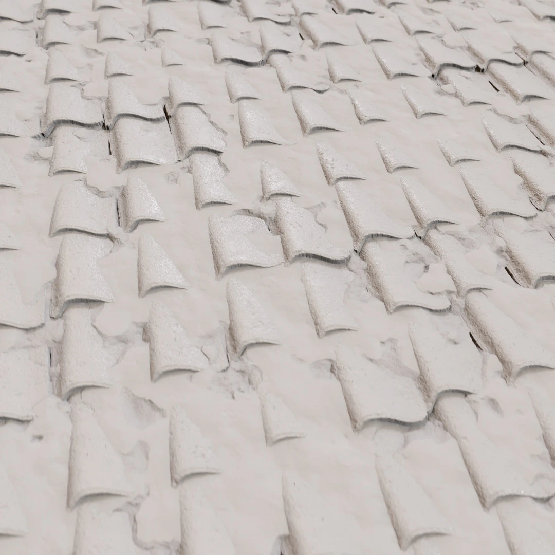 Aged Terracotta Snow Capped Roof Texture 4081 - LotPixel
