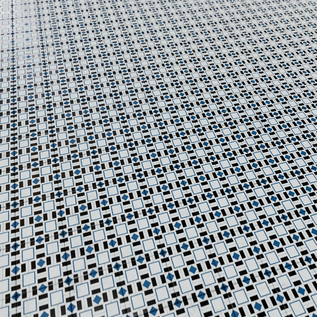 Blue Mosaic Precision Texture 3970 - LotPixel