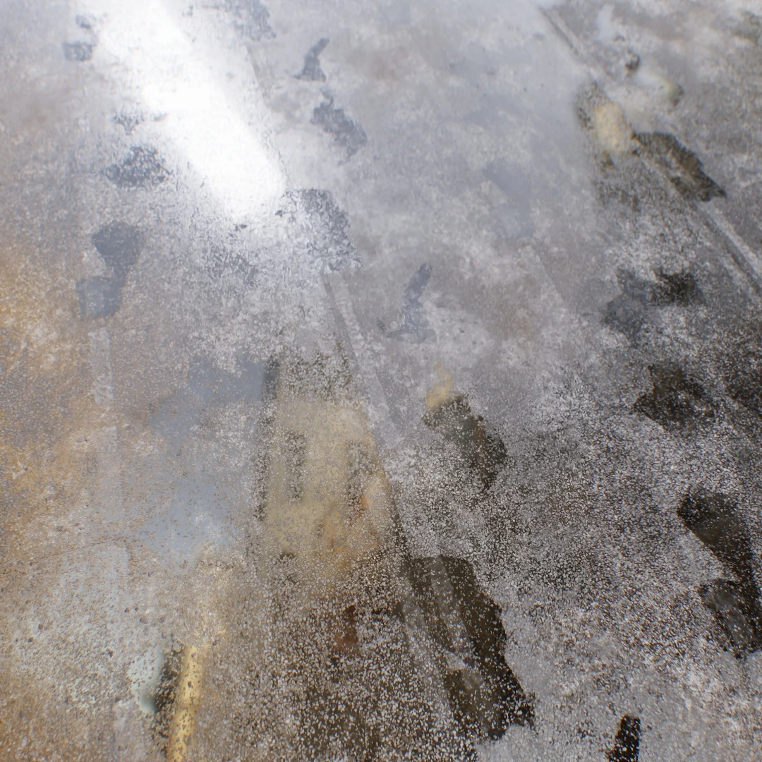 City Street Wet Cracked Asphalt Texture 3144 - LotPixel