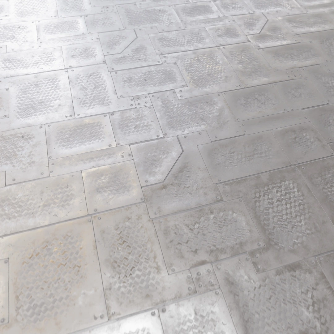 Futuristic Aged Metal Floor Texture 4535 - LotPixel