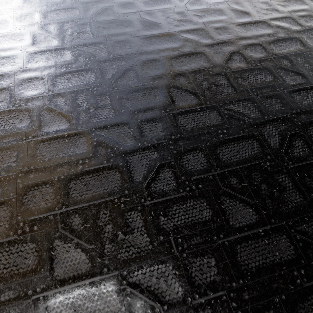 Futuristic Damaged Metal Floor Texture 5173 - LotPixel