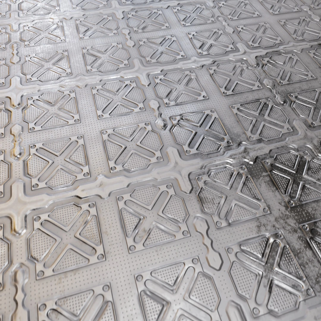 Futuristic Worn Metal Panel Texture 4451 - LotPixel