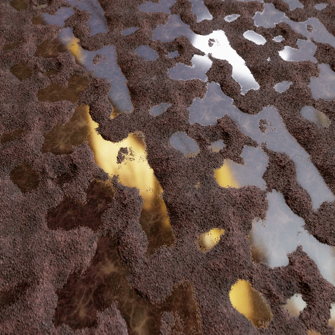 Rain Soaked Cracked Asphalt Texture 3807 - LotPixel