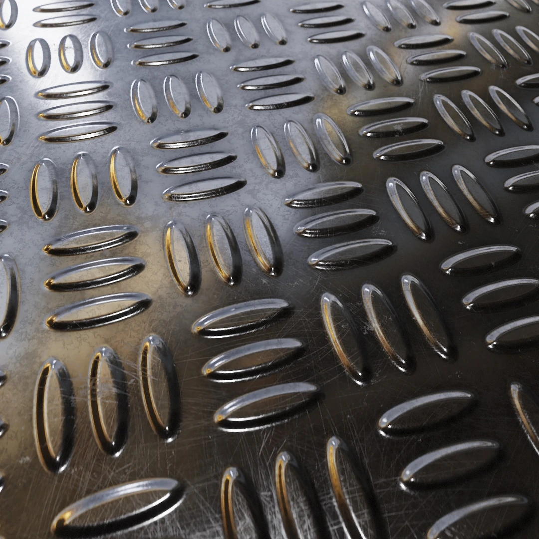 Rugged Scratched Steel Tread Texture 1746 - LotPixel