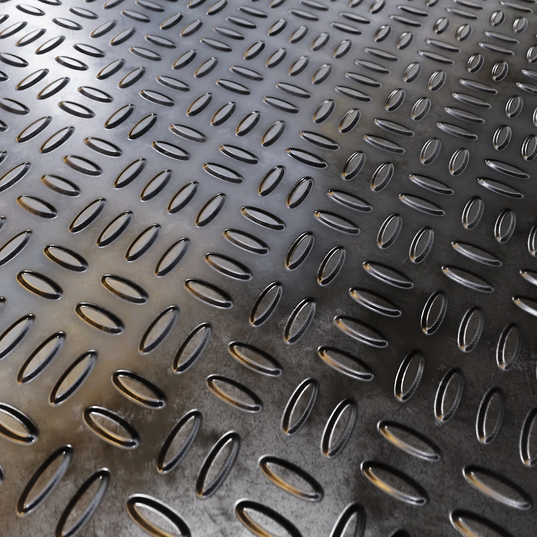 Rusty Scuffed Tread Plate Texture 1756 - LotPixel