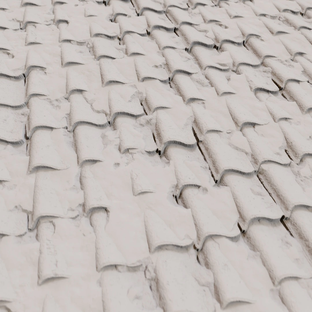 Scalloped Terracotta Snowy Roof Texture 4080 - LotPixel