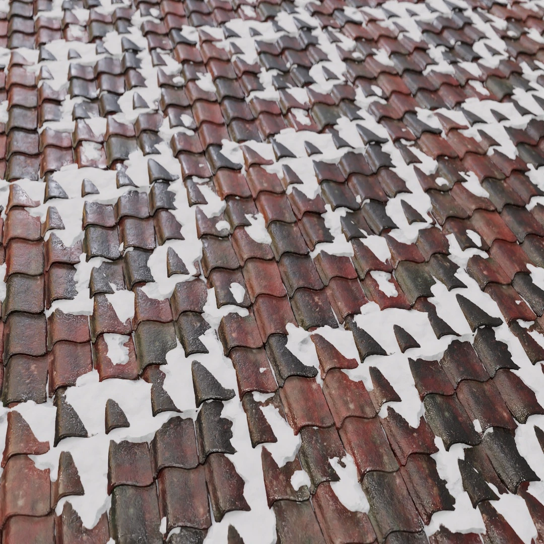 Snow Capped Terracotta Shingle Texture 4086 - LotPixel