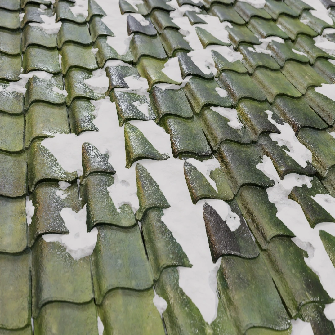 Snow Dusted Terracotta Shingle Texture 4084 - LotPixel