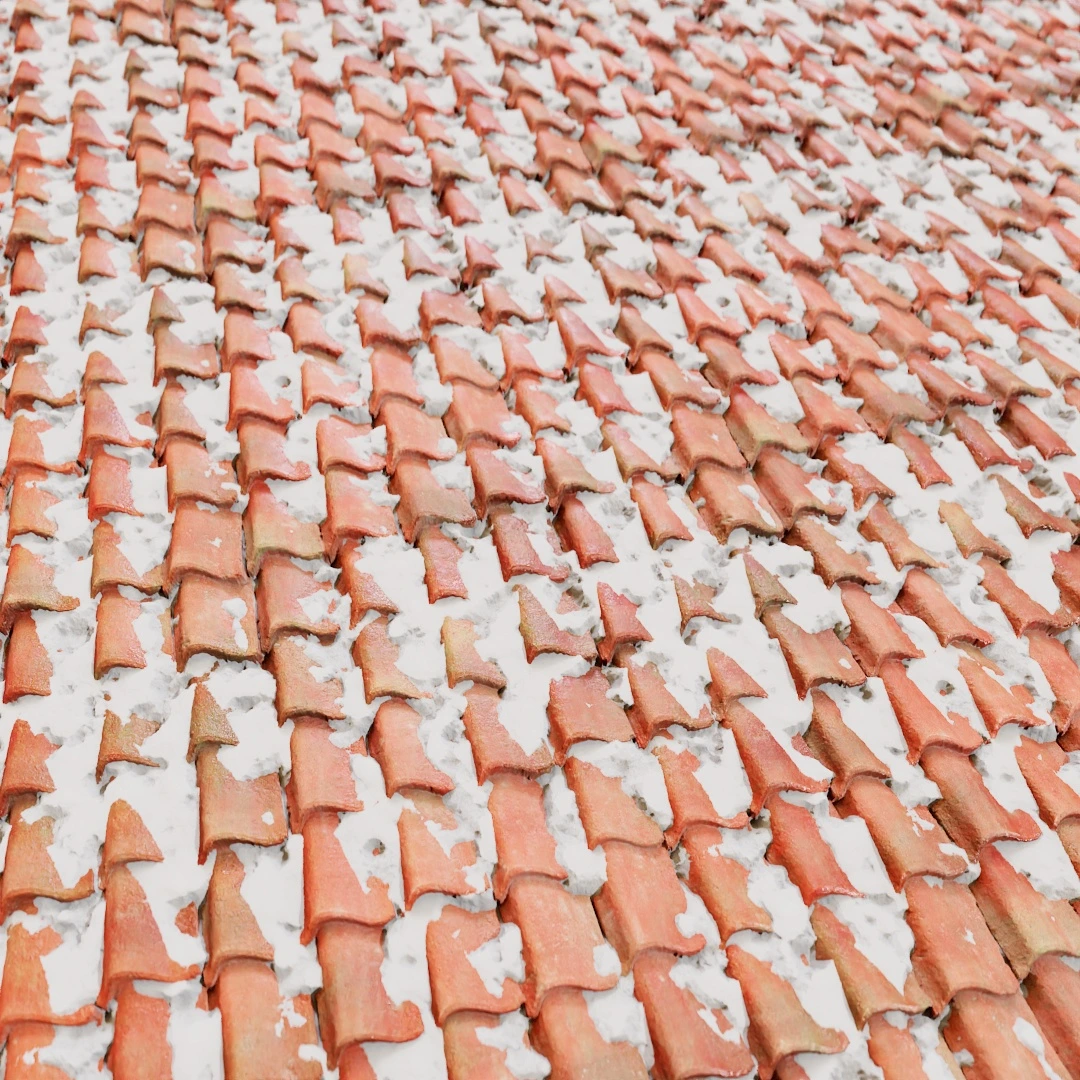 Terracotta Snow Dusted Roof Texture 4083 - LotPixel