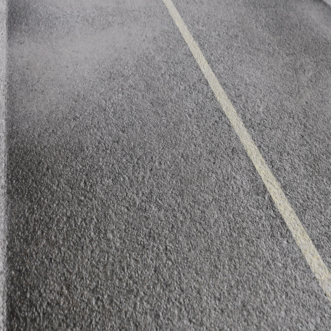 Two Lane Weathered Gray Asphalt Texture 1176 - LotPixel