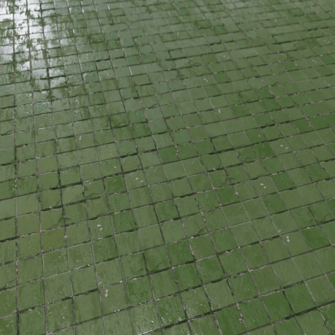 Verdant Moss Glossy Tiles Texture 1301 - LotPixel