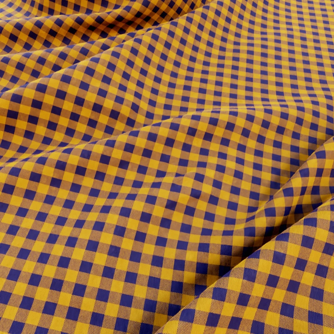 Vintage Checkered Blue Fabric Texture 2182 - LotPixel