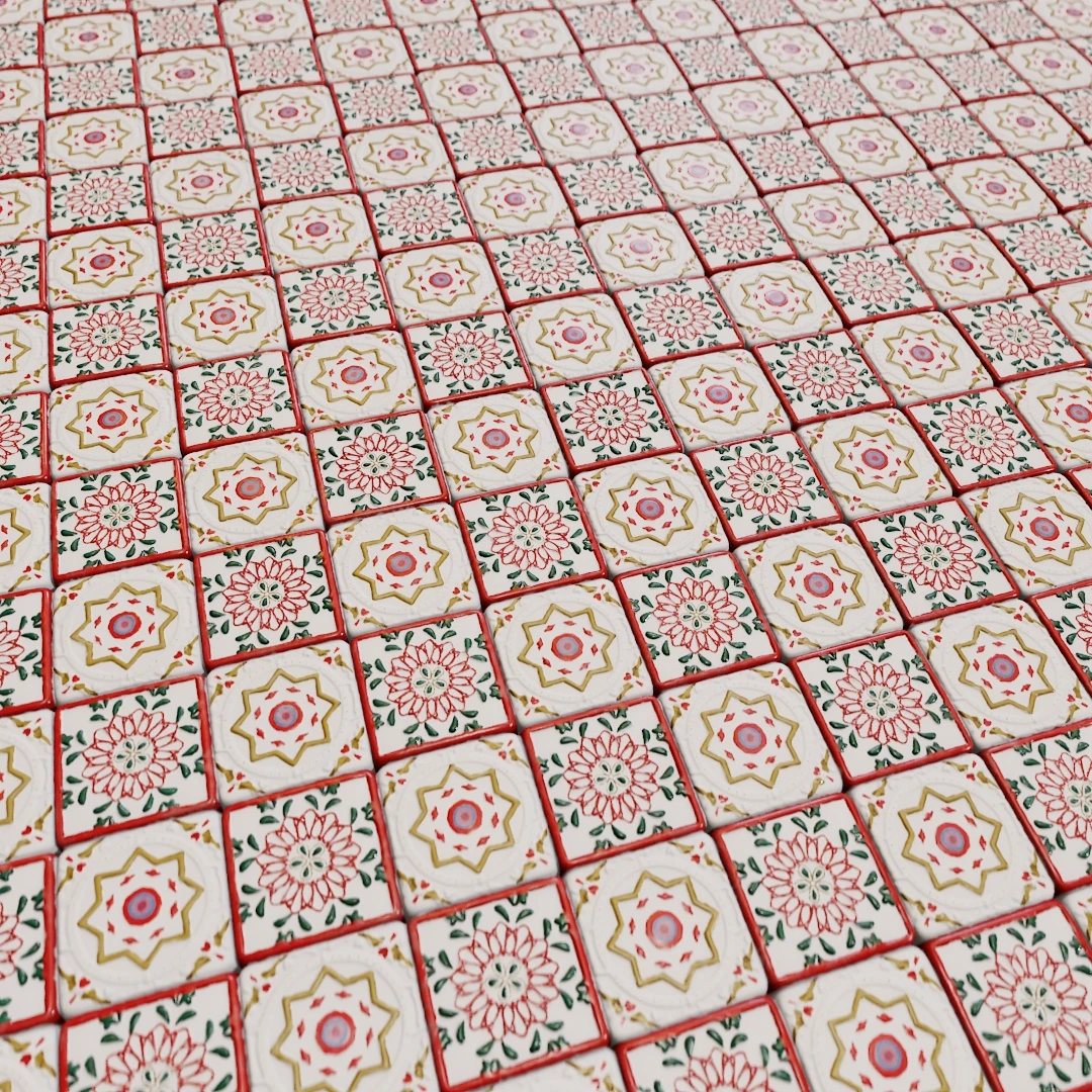 Vintage Floral Ornament Tile Texture 4061 - LotPixel