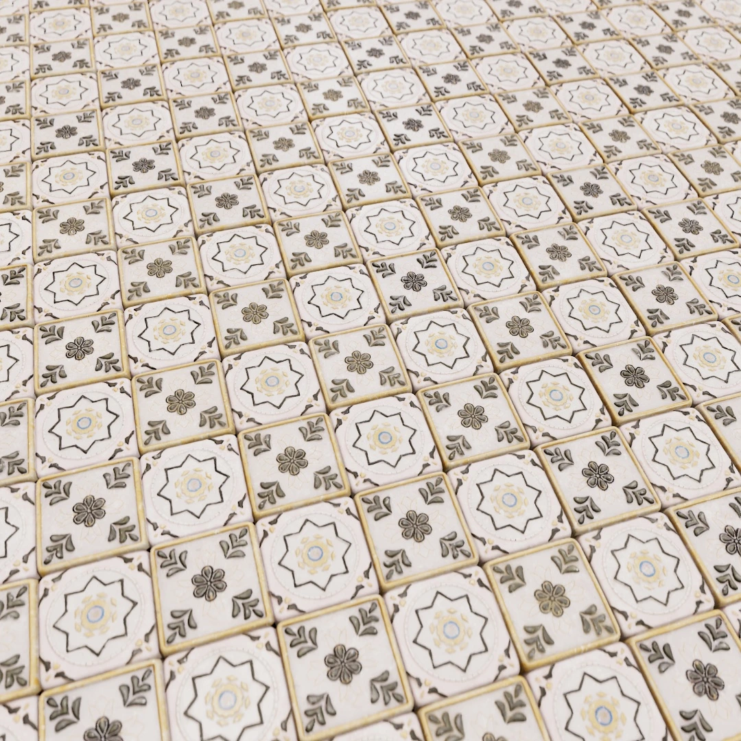 Vintage Floral Ornament Tile Texture 4066 - LotPixel