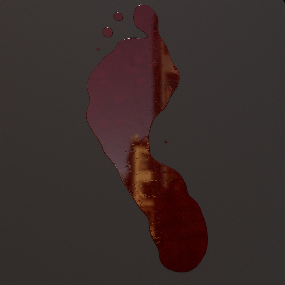 LotPixel - Blood Foot Smear Decal 256