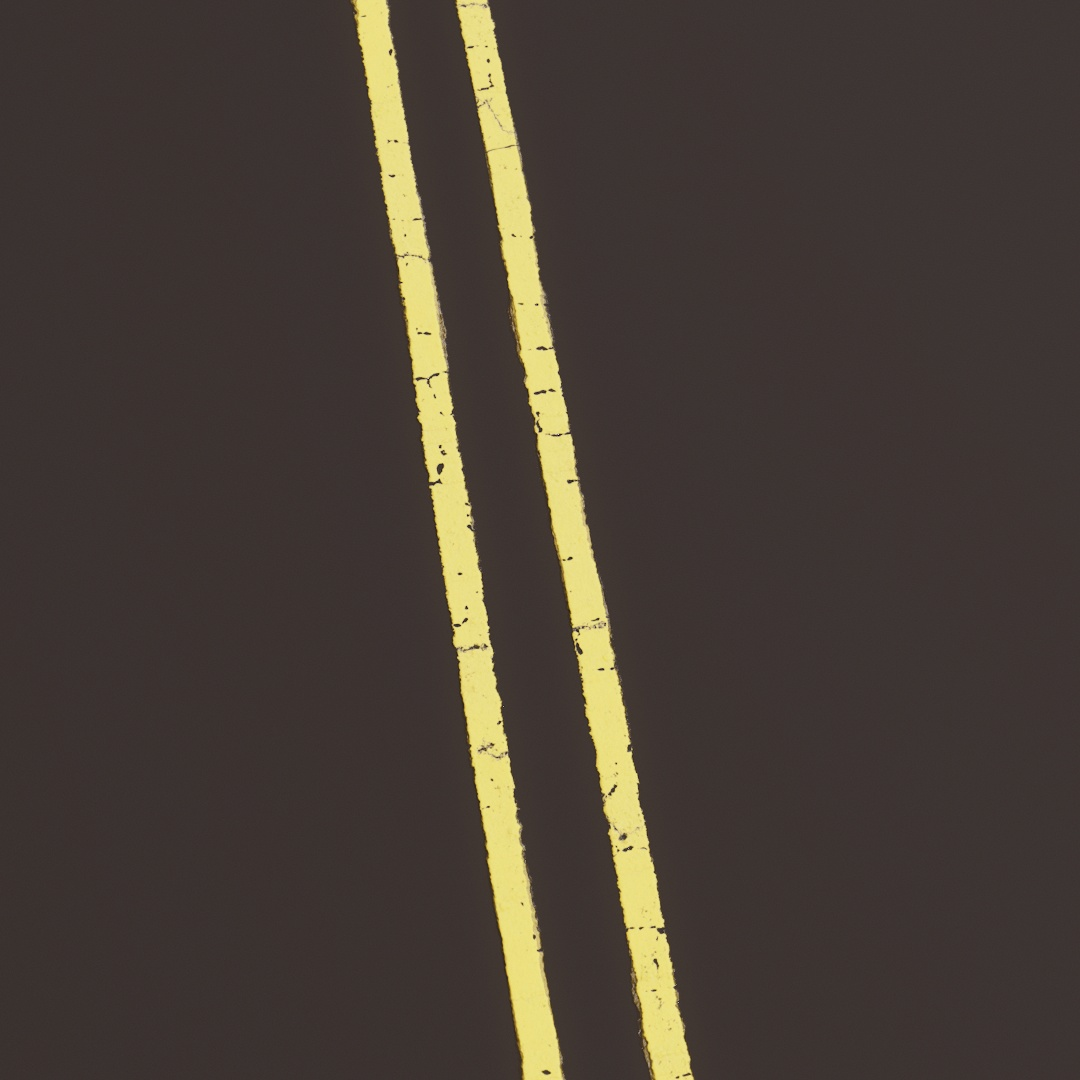 LotPixel - Double Yellow Road Line Decals 13