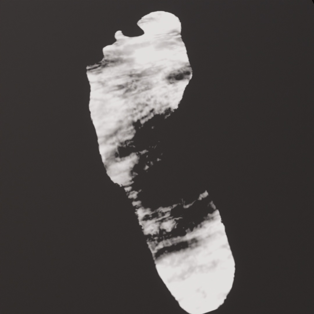 LotPixel - Dry Blood Foot Smear Decal 260
