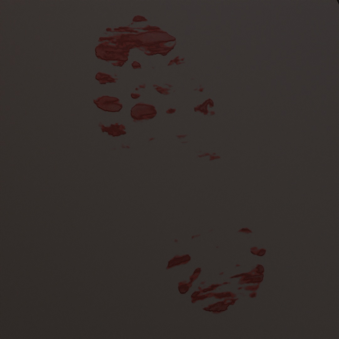 LotPixel - Dry Blood Shoe Smear Decal 244
