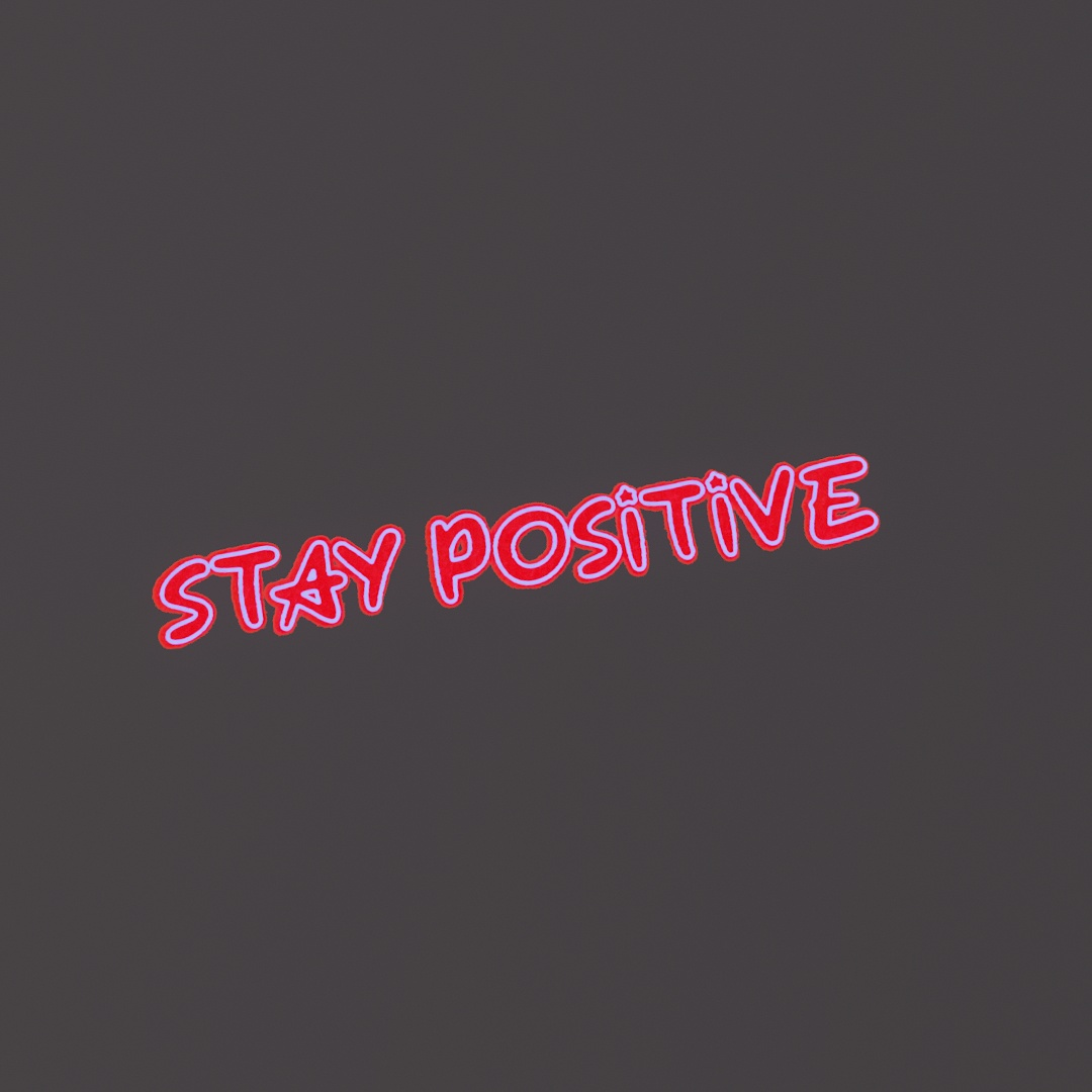 LotPixel - Stay Positive Graffiti Decal 511