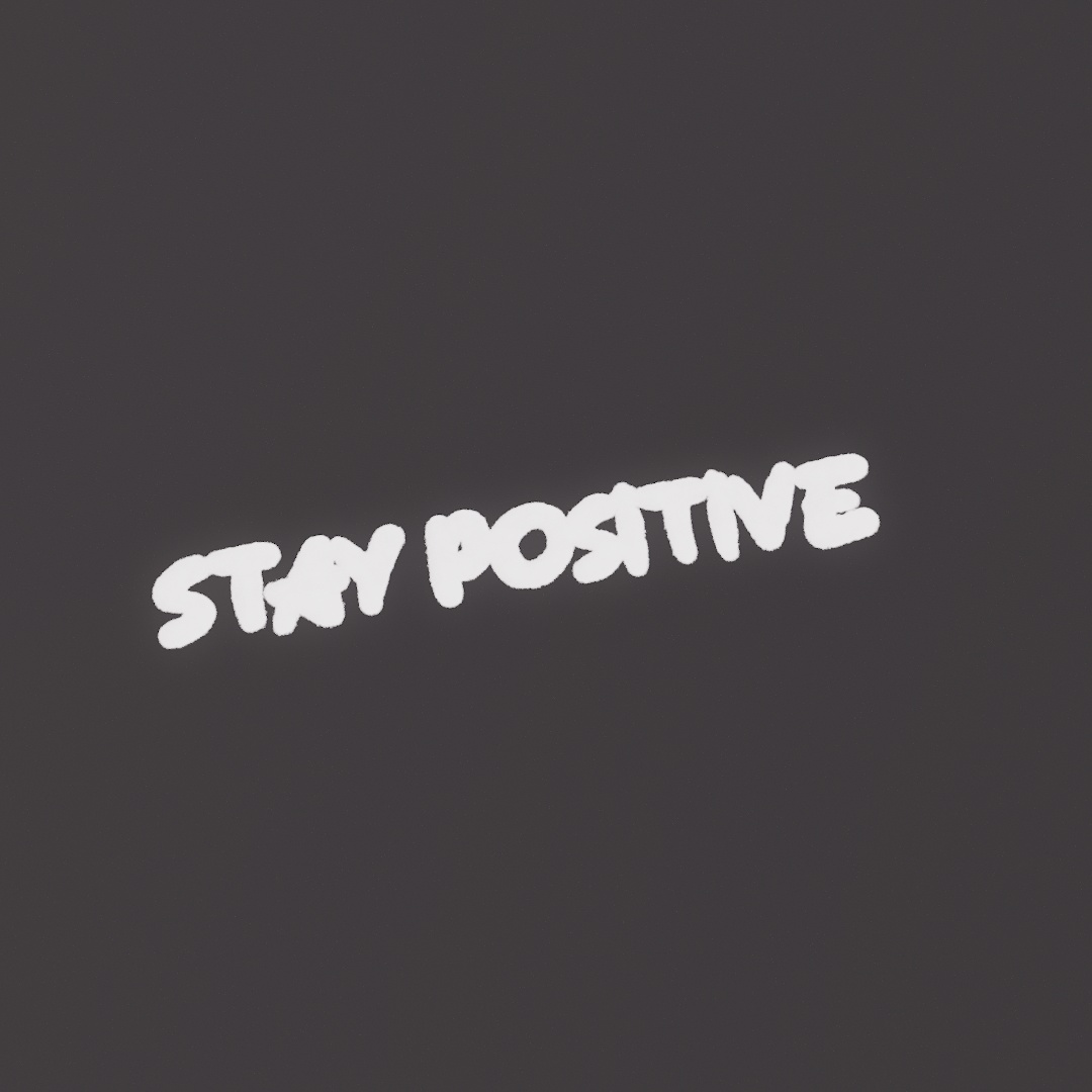 LotPixel - Stay Positive Graffiti Decal 511