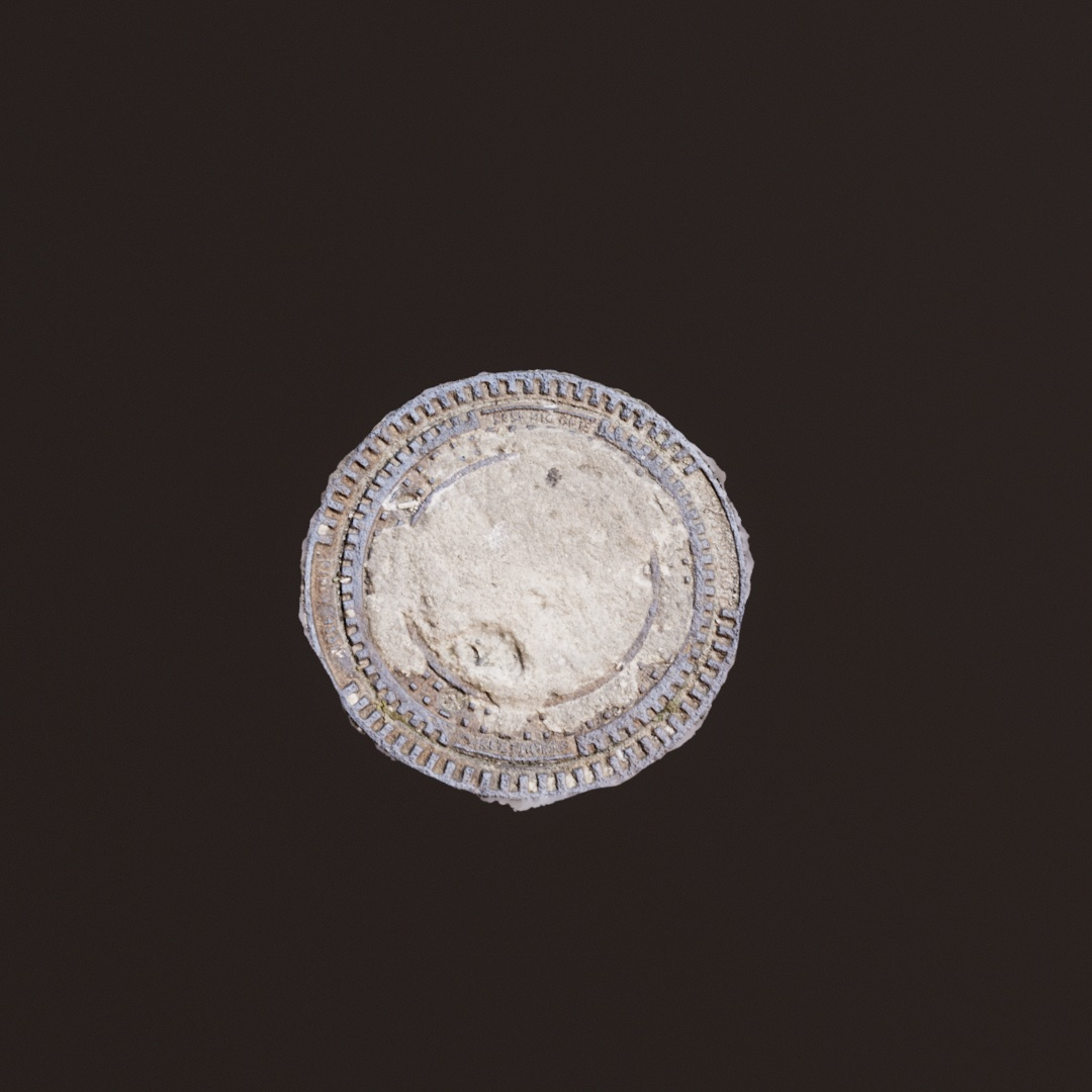 LotPixel - Street Round Manhole Cover Decals 3