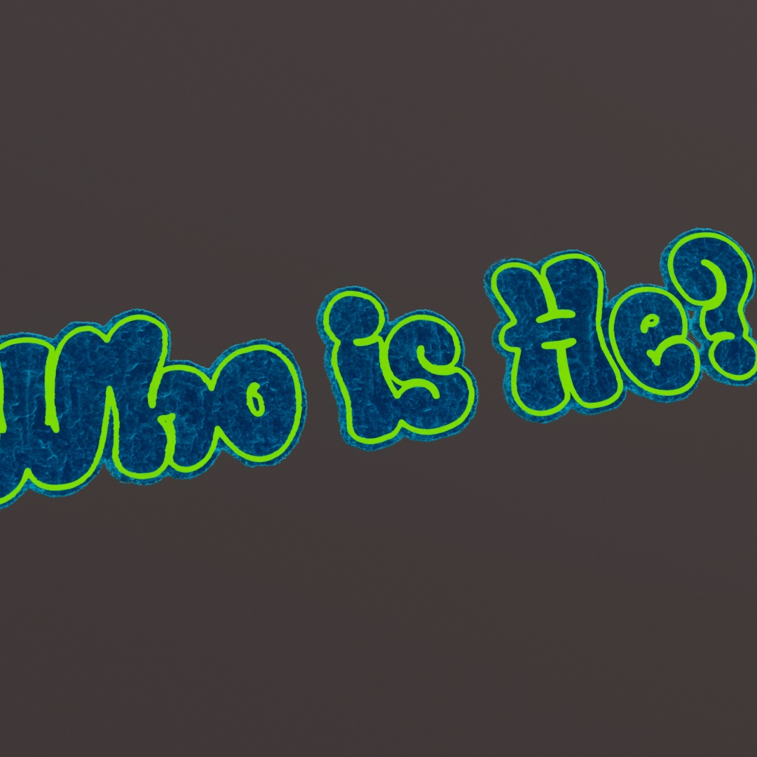 LotPixel - Who Is He Graffiti Decal 566